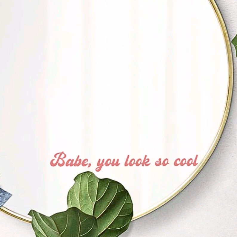 Babe You Look so Cool Pink Vinyl Decal Sticker, the 1975, Home Decor ...