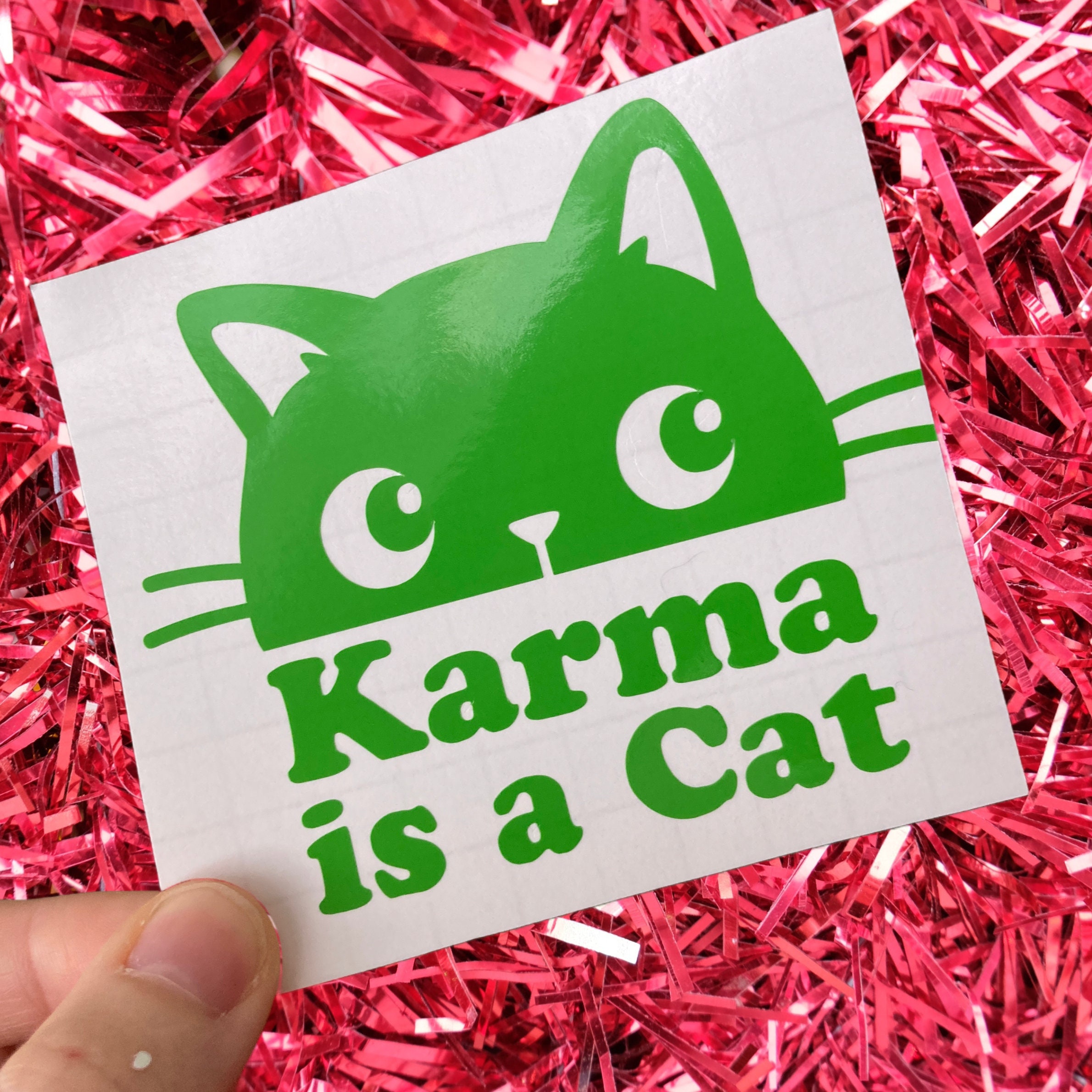 Karma is a Cat Taylor Swift Vinyl Decal Bumper Sticker, Eras Tour ...