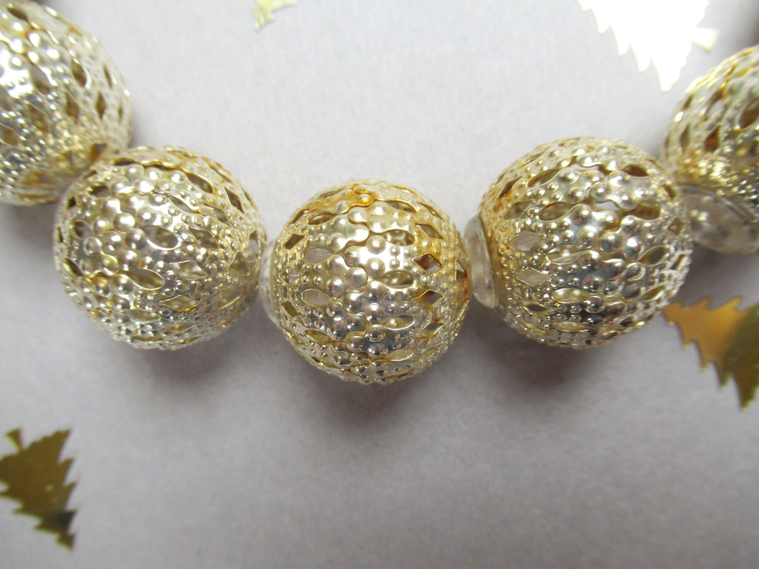 Recycled Christmas Light String Necklace From Golden Copper Shades - Etsy