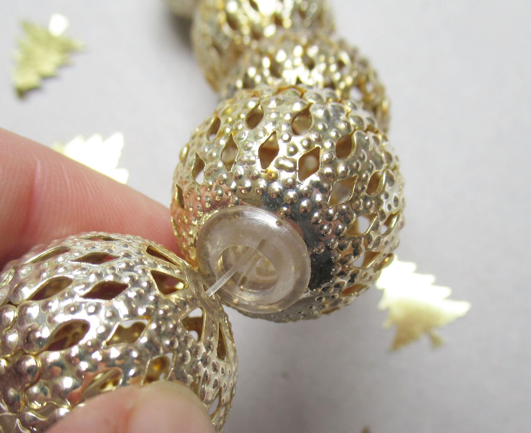 Recycled Christmas Light String Necklace From Golden Copper Shades - Etsy