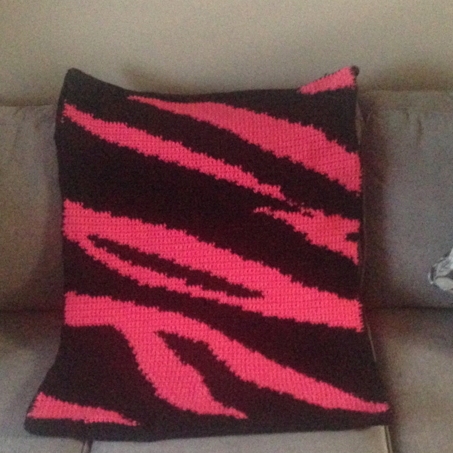 Crochet Blanket Pattern - Zebra Print Baby Blanket - Crochet Zebra ...