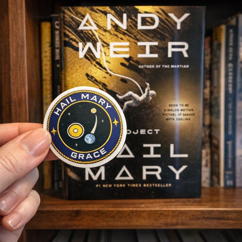 Project Hail Mary Sticker Sheet: Set of 7 Waterproof Vinyl Fan Art (4x6 ...