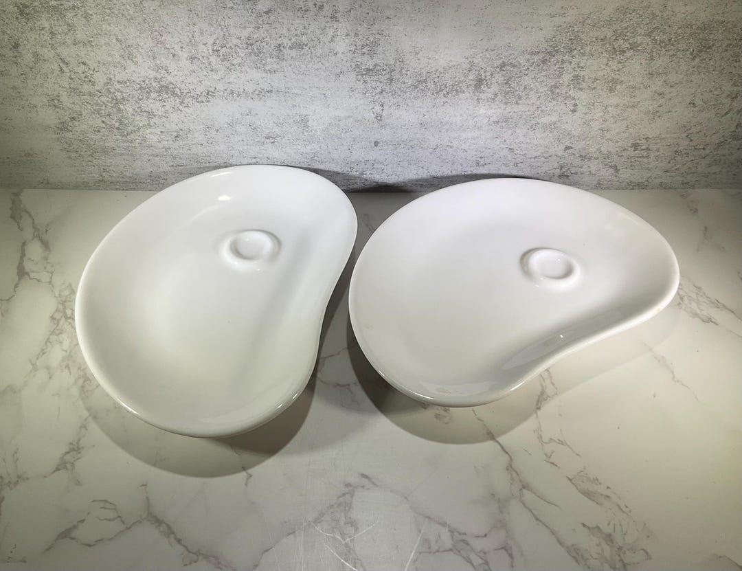 2 Starbucks 8 Kidney Shaped Plates Tableware, Dining Vintage - Etsy