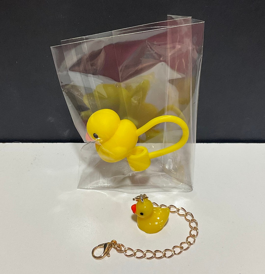 Straw Toppers, Yellow Duck, 8 Mm Straw, Yellow Duck Cup Charm, Brand ...