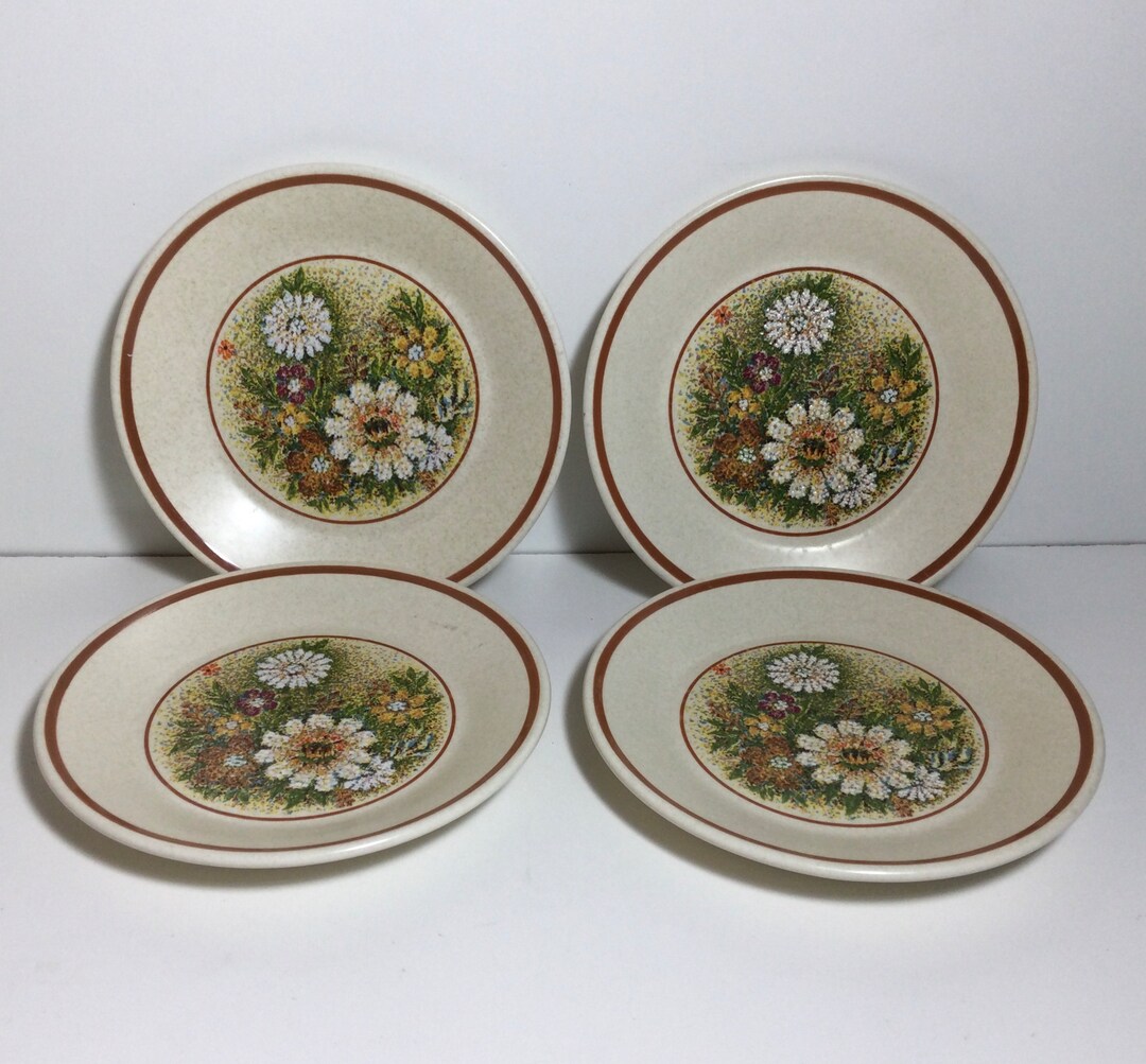 Lenox Temper-ware Bread and Butter Plates, Magic Garden USA, Set of 4 ...