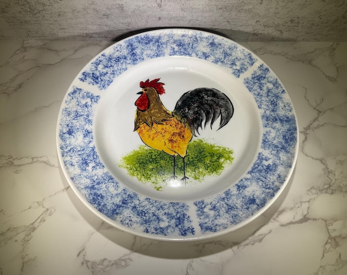 Set of Four Corelle Country Morning 10 Dinner Plate, Corelle Rooster ...