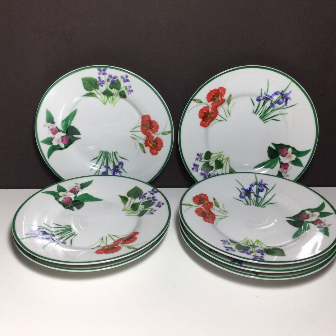 7 Bread and Butter Plates, Pastry Plates, National Wildlife Federation ...