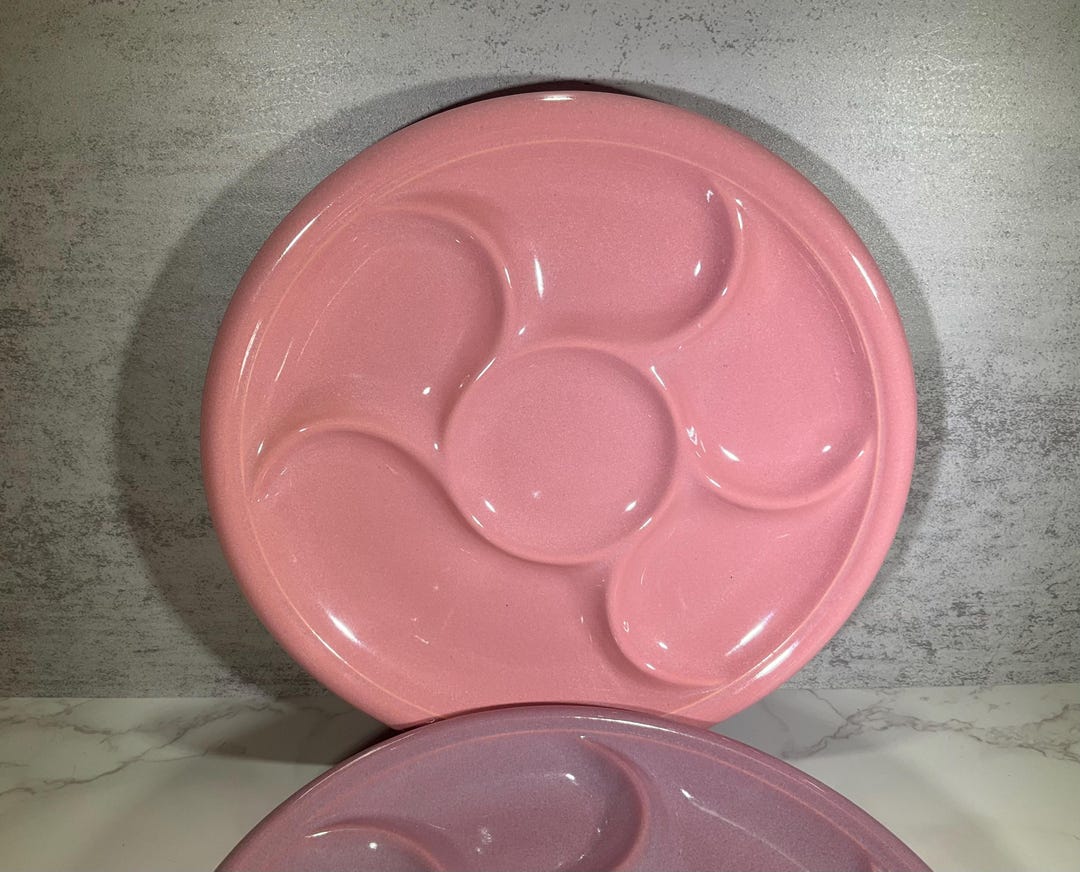 2 Divided Plates Snack Plate Sips Dip Plate Set of 2 Vintage Dishes - Etsy