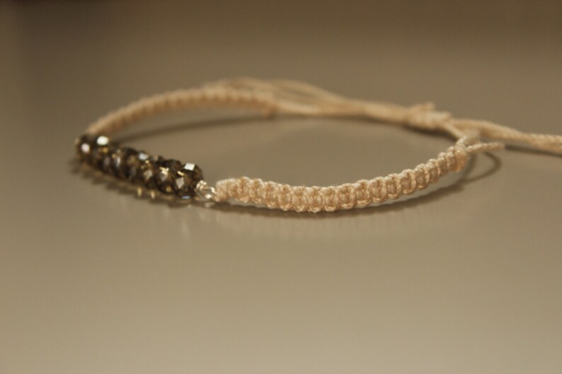 Adjustable Crystal Bracelets, Tiny String Bracelet, Crystal Cord ...