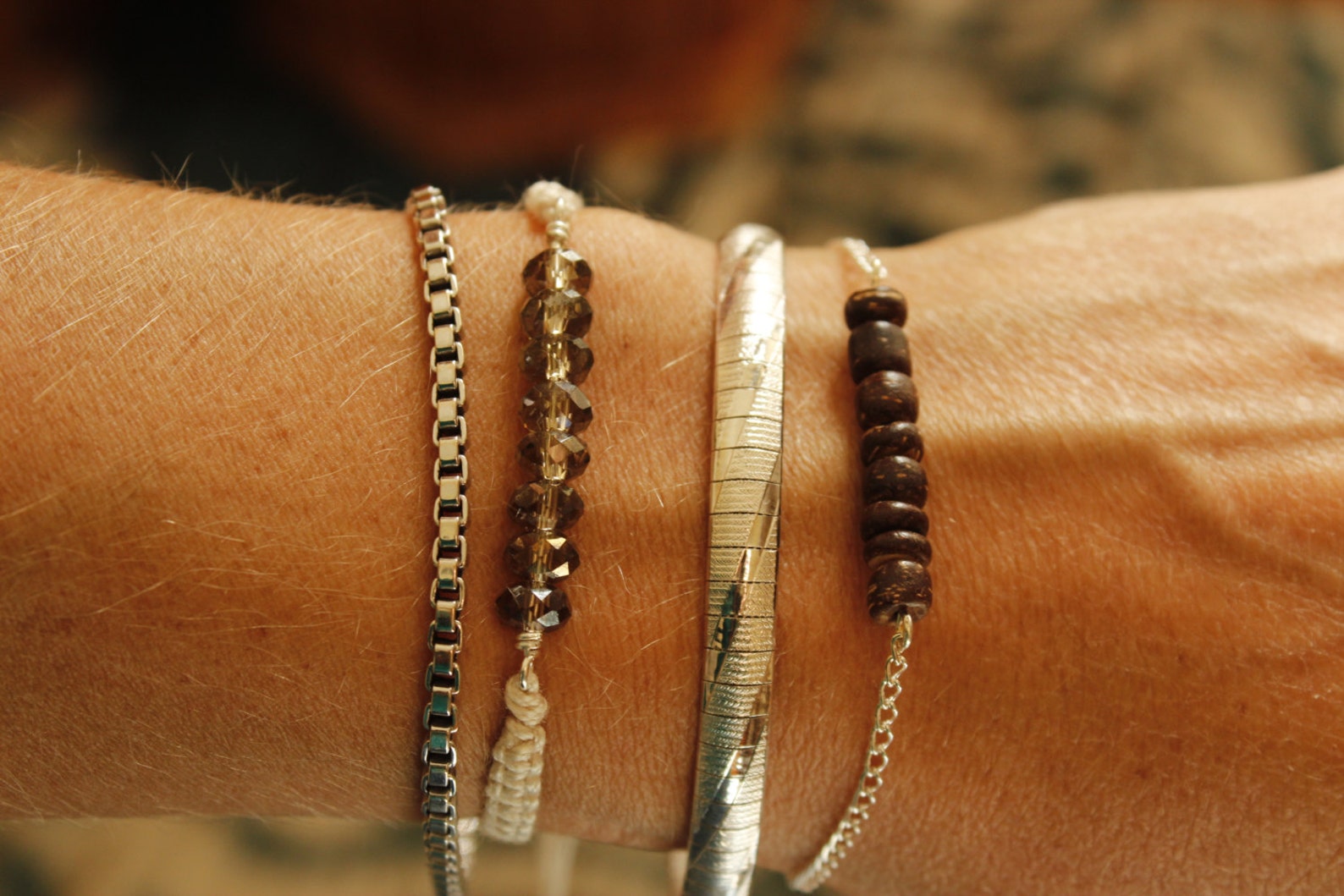 Adjustable Crystal Bracelets, Tiny String Bracelet, Crystal Cord ...