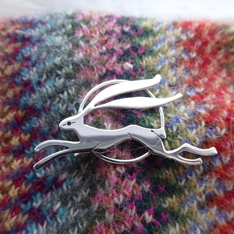 Rabbit Brooch - Etsy UK