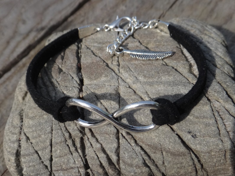 Infinity Bracelet . Infinity Symbol Silver Feather . Metis - Etsy
