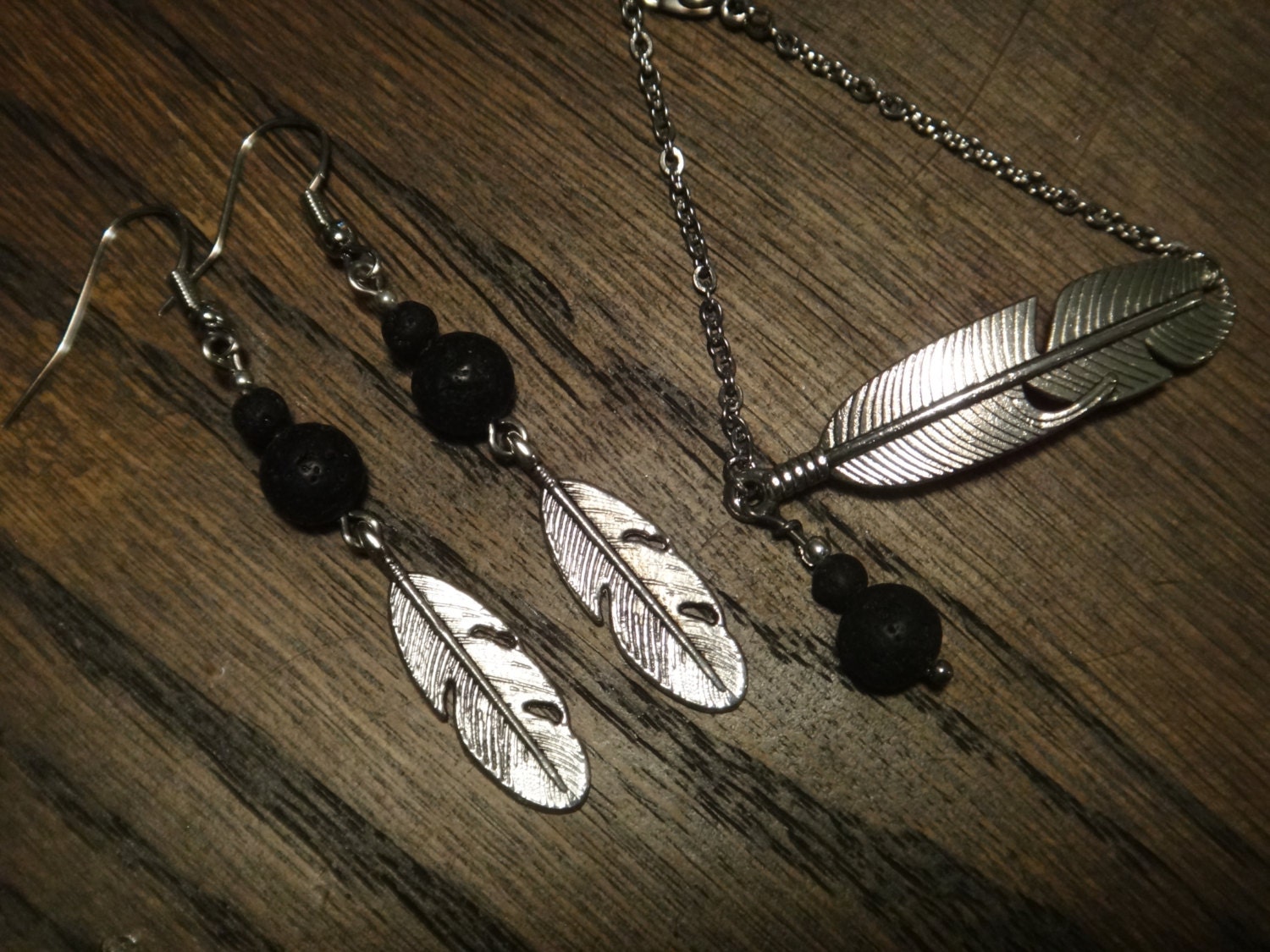 Essential Oil Diffuse Earrings Feather Aromatherapy Lava Rocks - Etsy