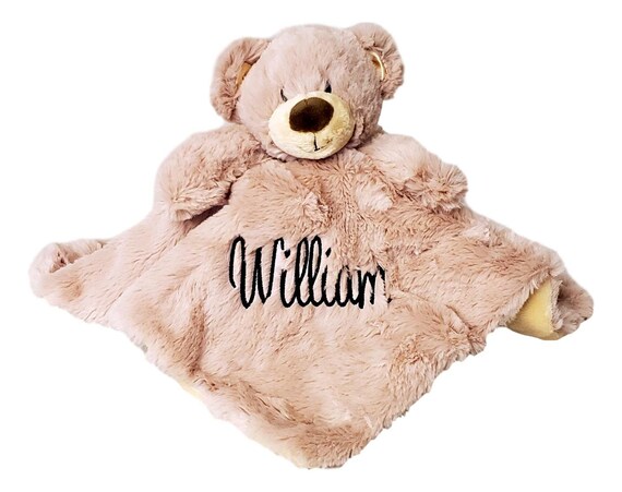 Custom Personalized Teddy Bear Lovie Lovey Security Blanket - Etsy