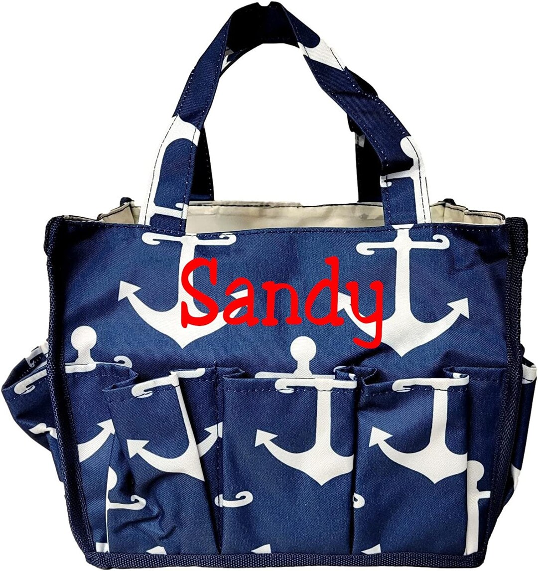Personalized Small Fashion Organizing Tote Bag - 12 Outside Pockets ...