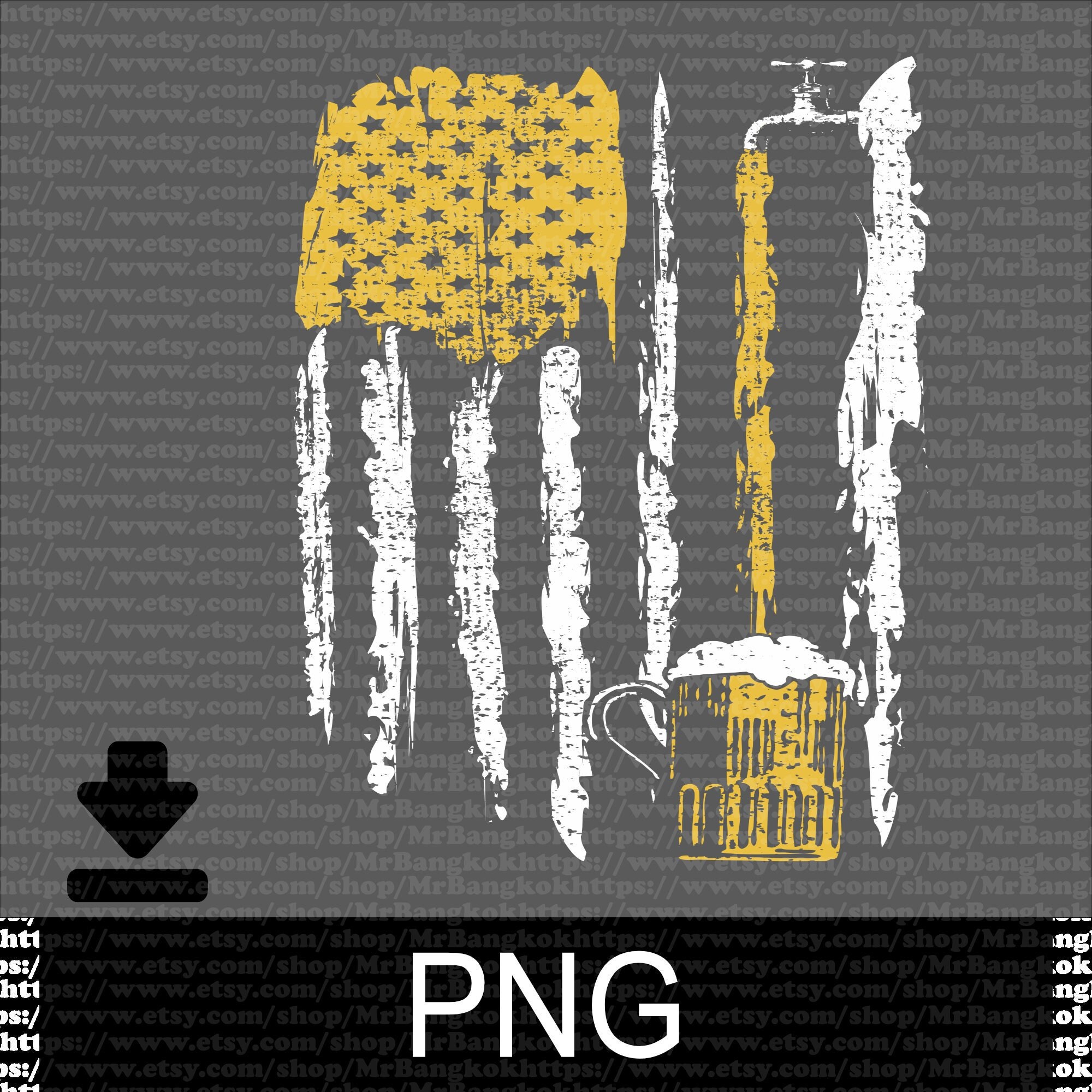 Craft Beer American Flag USA 4th July Brewery Alcohol Lovers PNG ...