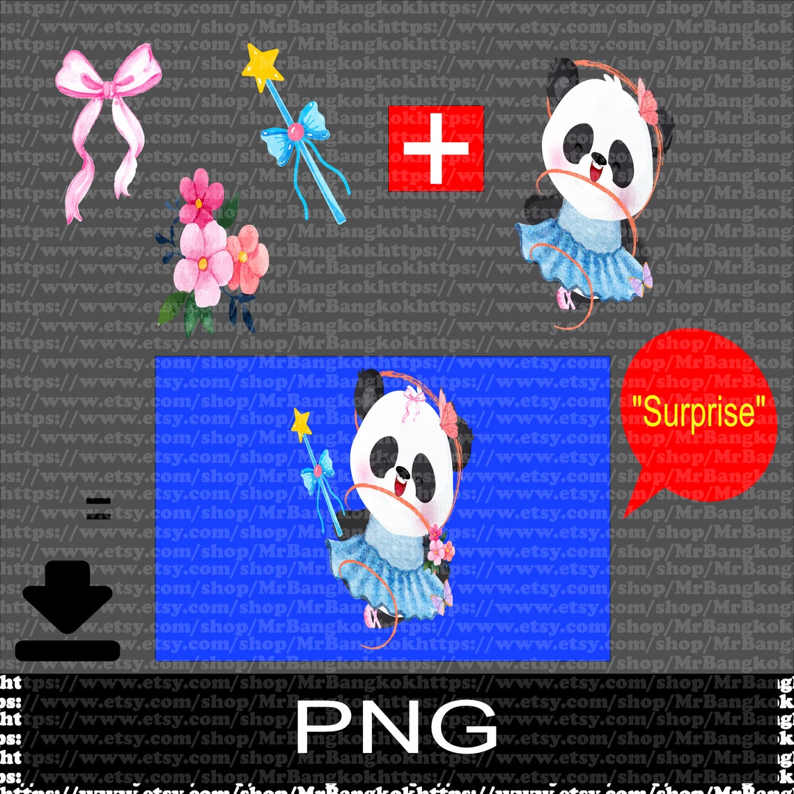 Cute Panda Ballerina Animals Ballet Watercolor Clipart Baby - Etsy