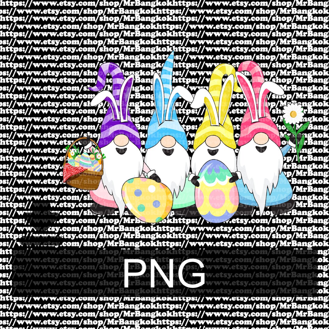 Easter Bunny Gnomes PNG, Easter Gnome Bunny Eggs Basket Shirt ...