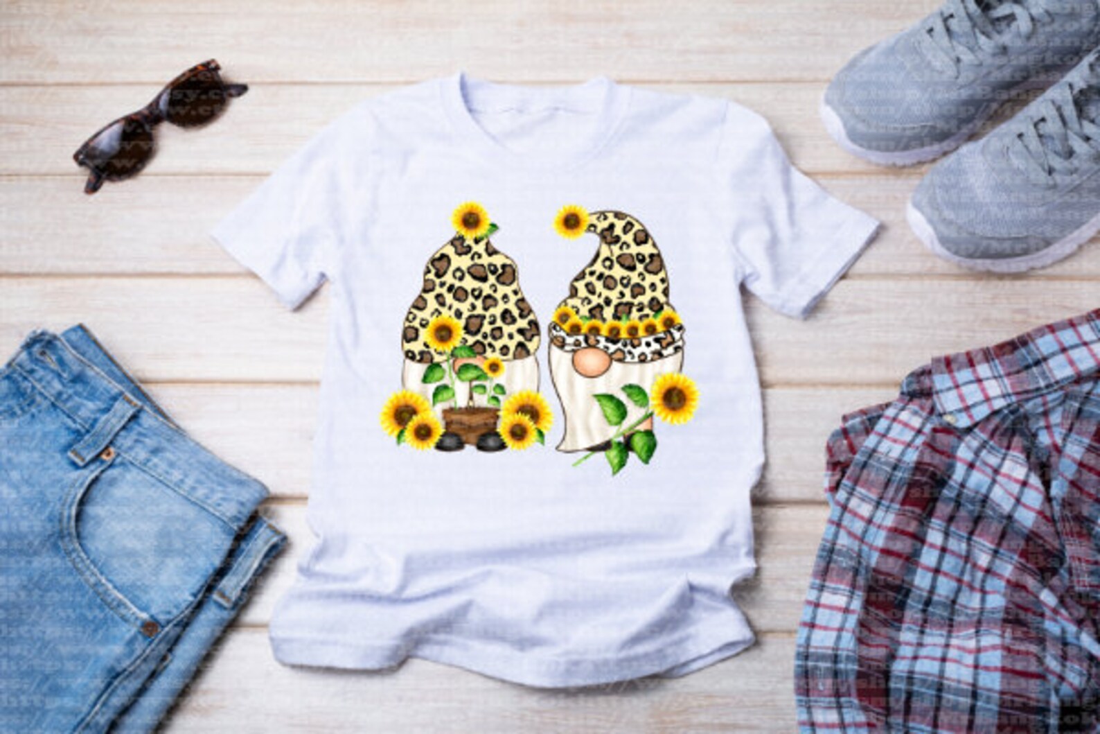 Sunflower Gnome Clipart, Sunflower Gnome Summer Sublimation Design ...