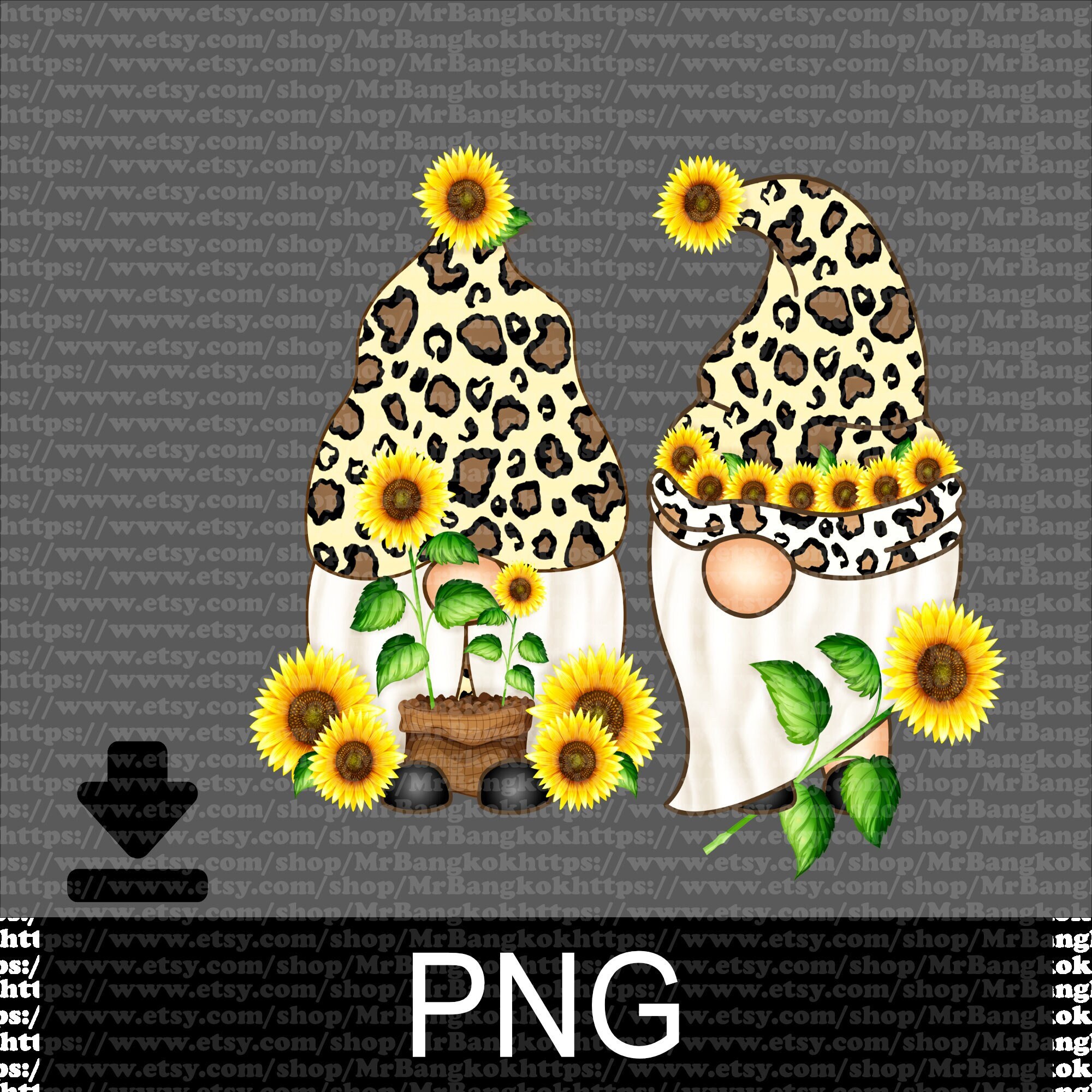 Sunflower Gnome Clipart, Sunflower Gnome Summer Sublimation Design ...
