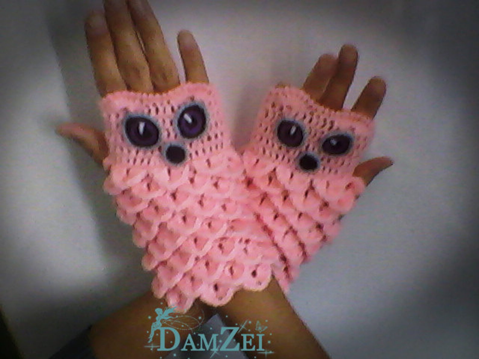 Mitenka Owls blanco accesorio de punto cálido | Etsy