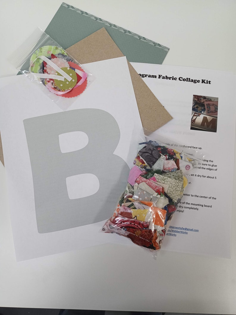 Monogram Collage Craft Kit: Eco-friendly DIY Project - Etsy