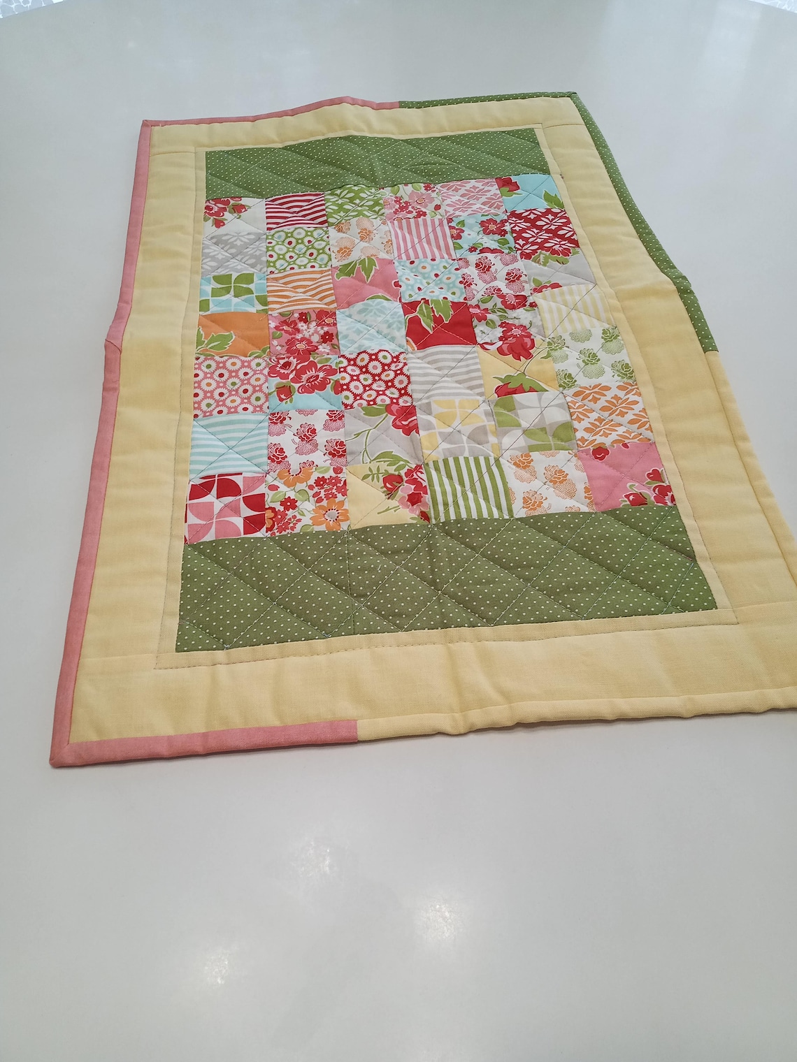 Spring Flowers Table Runner, Spring Table Runner, Quilted Table Runner ...