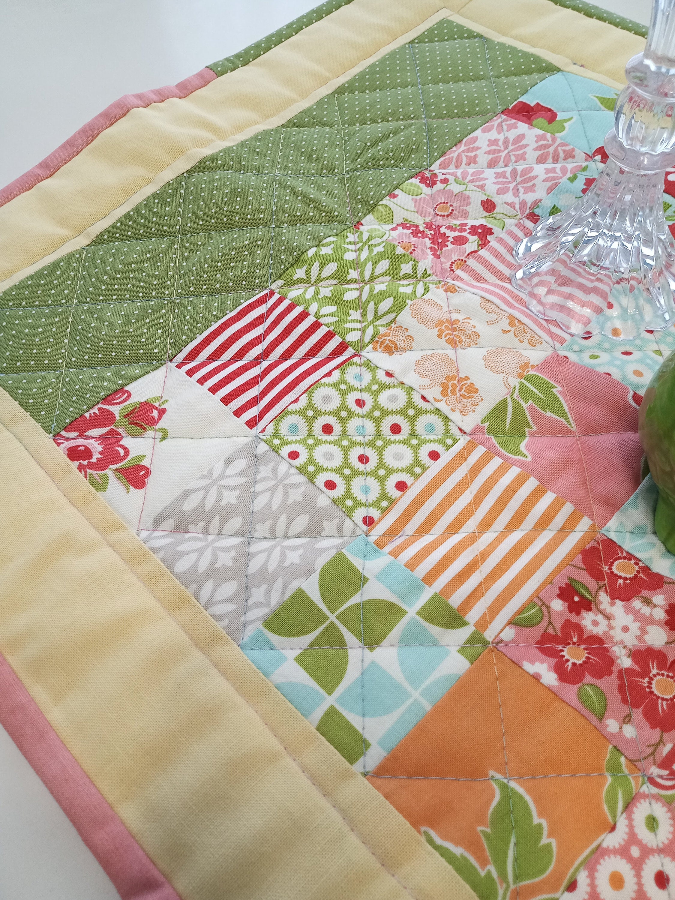 Spring Flowers Table Runner, Spring Table Runner, Quilted Table Runner ...