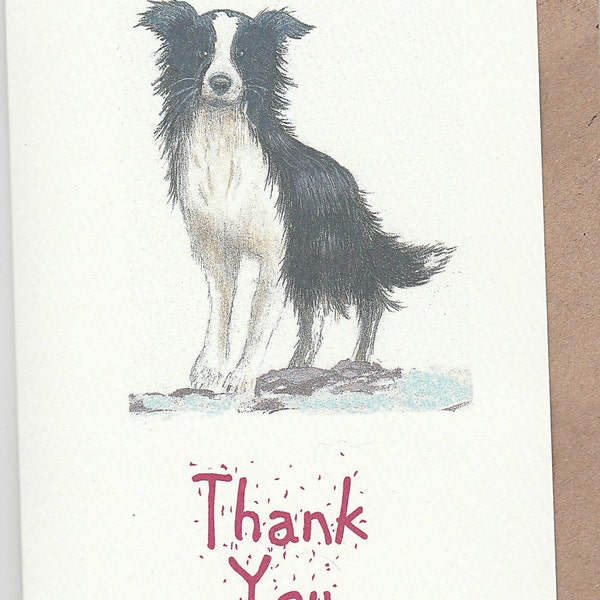 Sheep Dog Thank You Card - Etsy