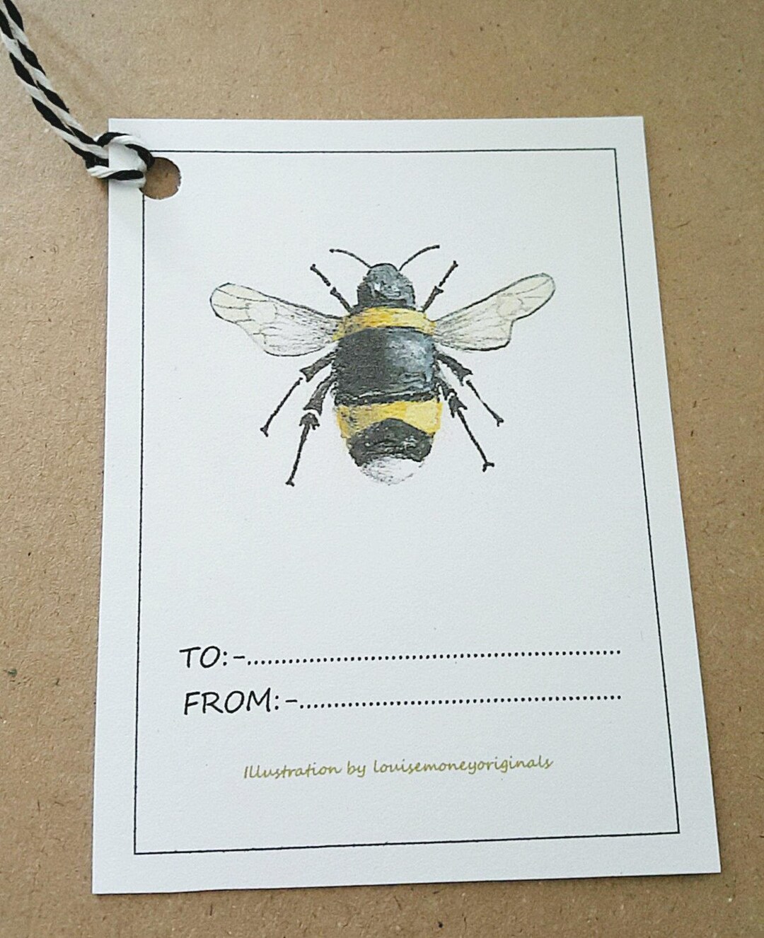 Bee Gift Tags. Pack of Six Gift Tags - Etsy
