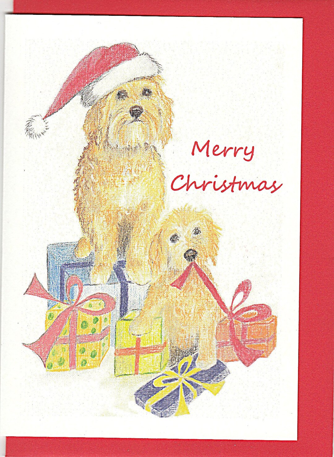Cockapoo Christmas Card. Card With a Cockapoo. Christmas Cockapoo ...