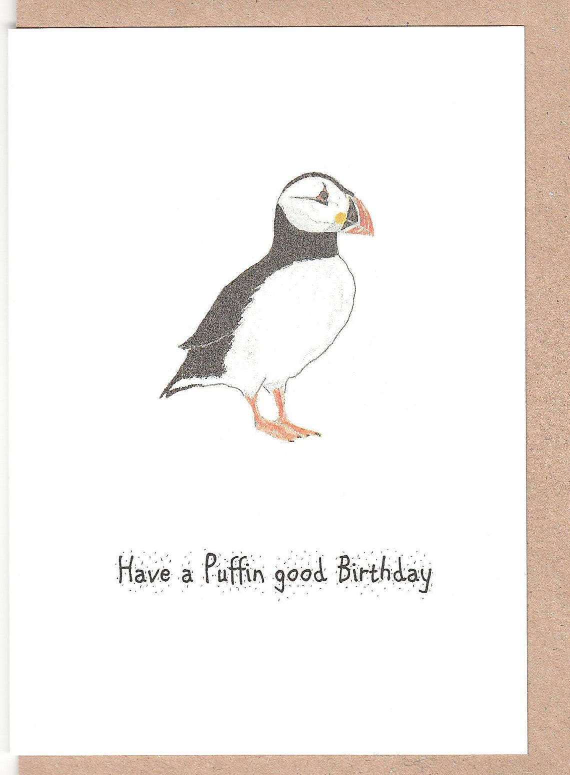 Puffin Birthday Card. Funny Puffin Card. Card With a Puffin. Seabird ...