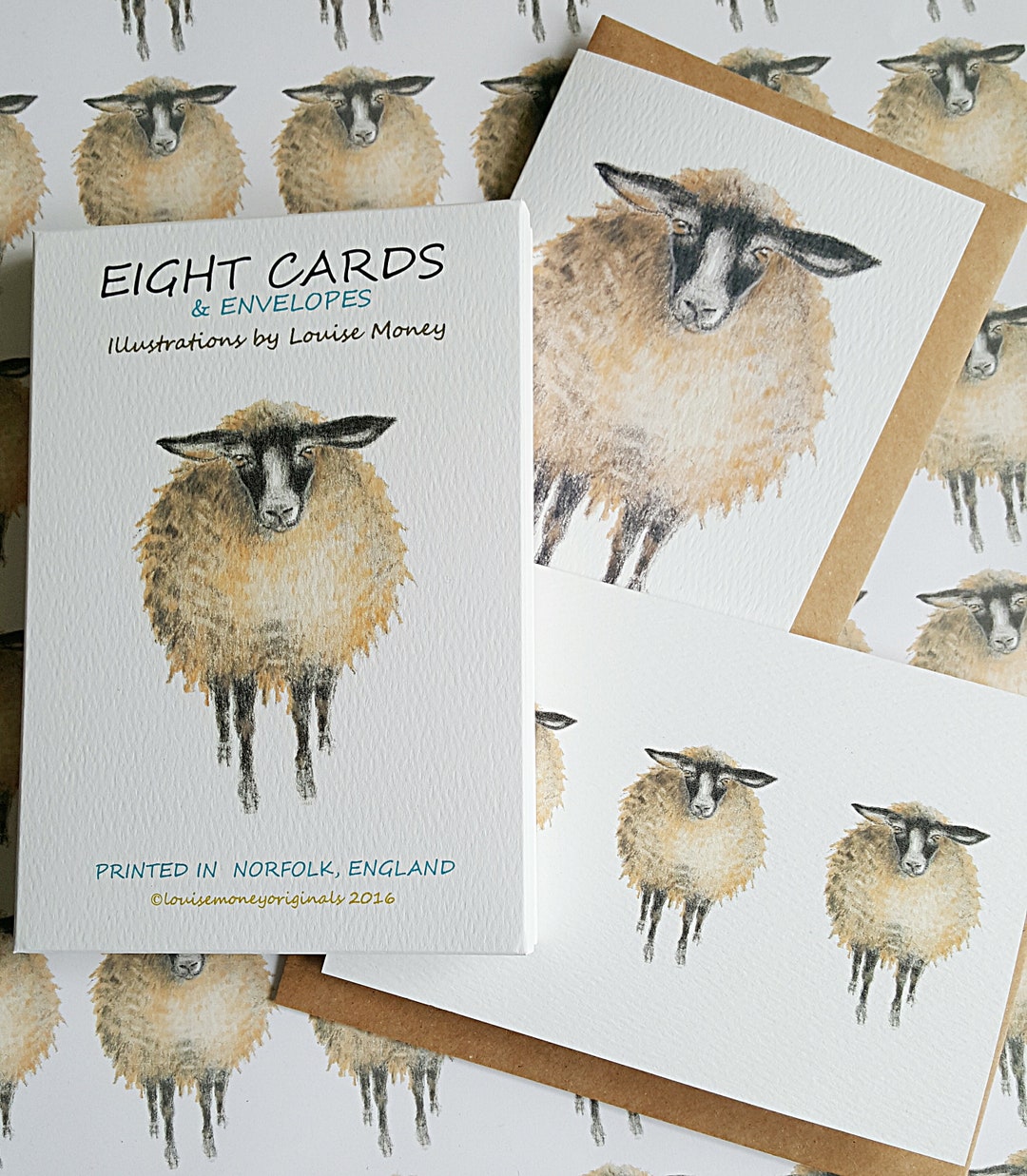 Sheep Notecards. Eight Cards and Envelopes With Sheep. Sheep Gift. Sheep Present. Sheep Lover ...