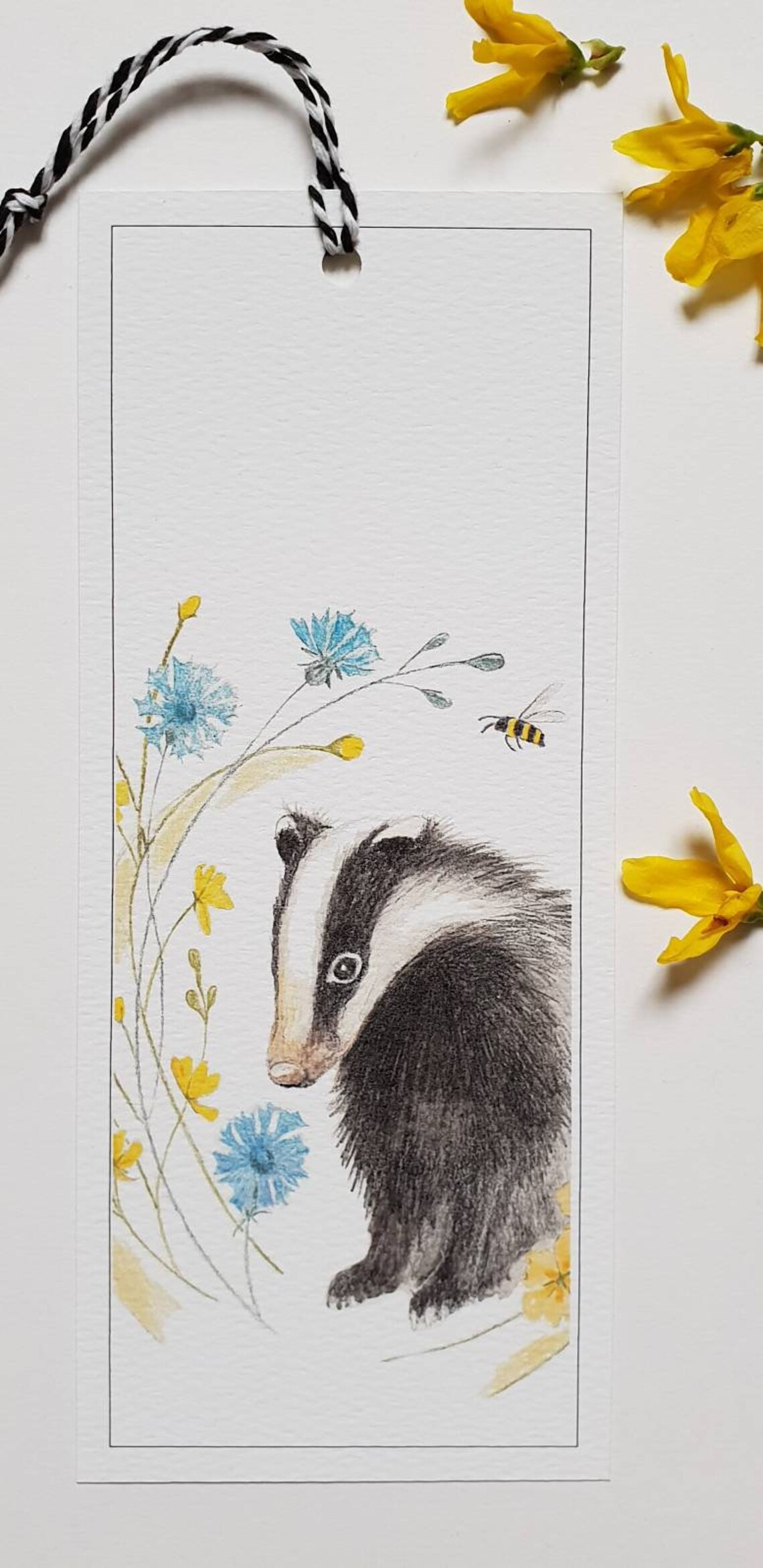 Bookmarks. Bunny Bookmark. Hare Bookmark. Bee Bookmark. Badger - Etsy