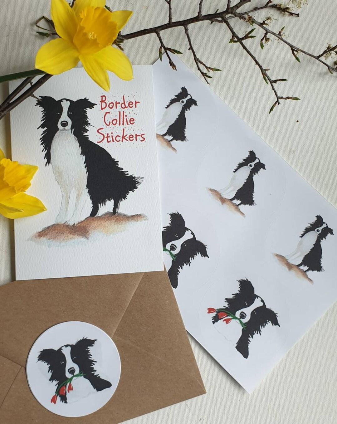 Border Collie Stickers. Sticker With a Collie. Collie Stickers. Border ...