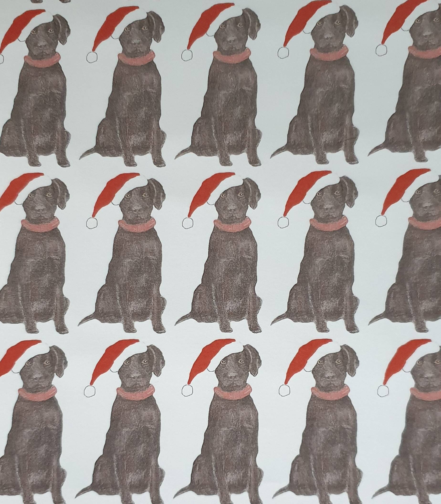 Labrador Christmas Wrapping Paper. Gift Wrap With a Labrador. Labrador ...