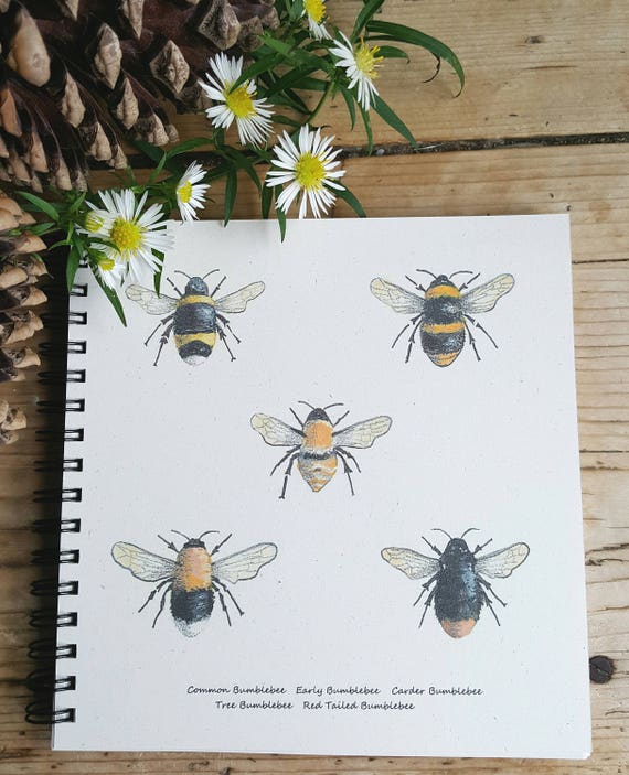 Bee Notebook. British Bee Notebook. Hand Made. Originally Hand | Etsy UK
