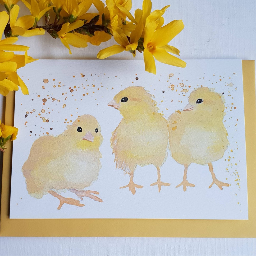 Chick Card. Chicken Card. Yellow Chicks Card. Chicken. Chicks on a Card ...