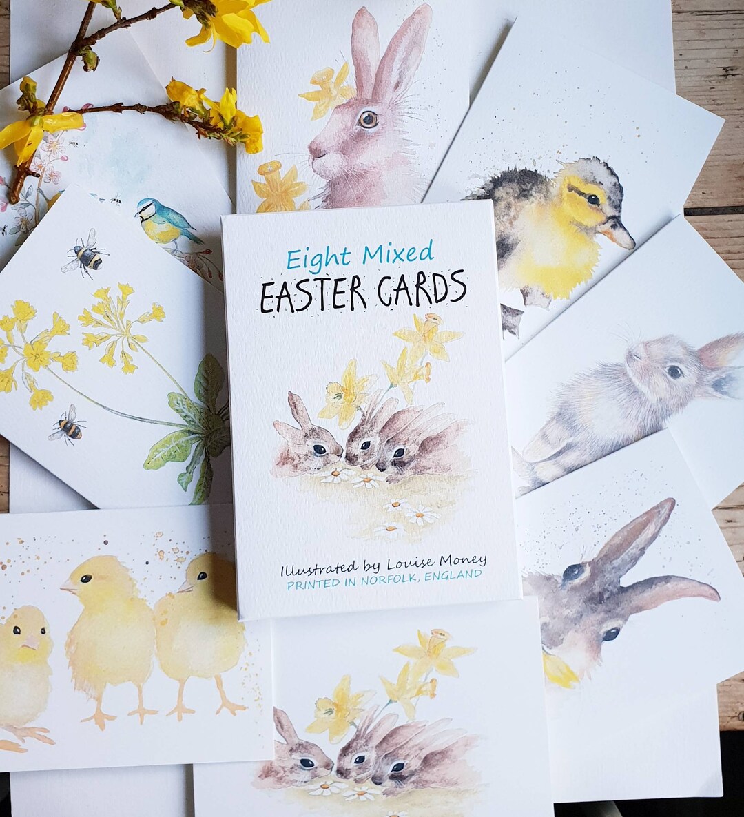 Easter Notecards. Pack of Eight Easter Cards. Easter Chicks. Easter ...