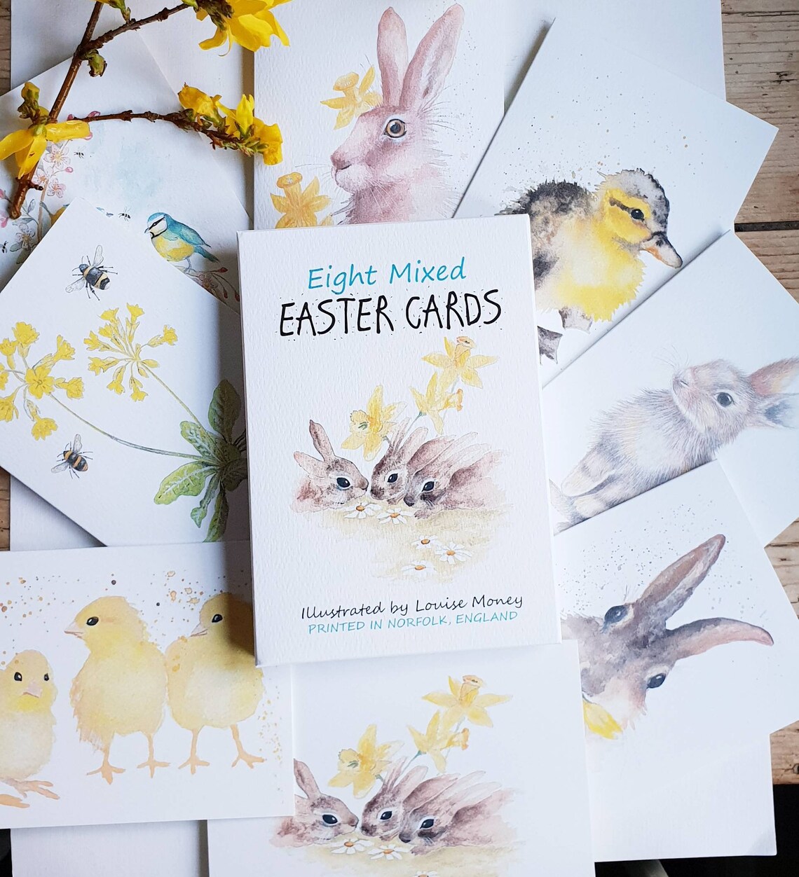 Easter Notecards. Pack of Eight Easter Cards. Easter Chicks. Easter ...
