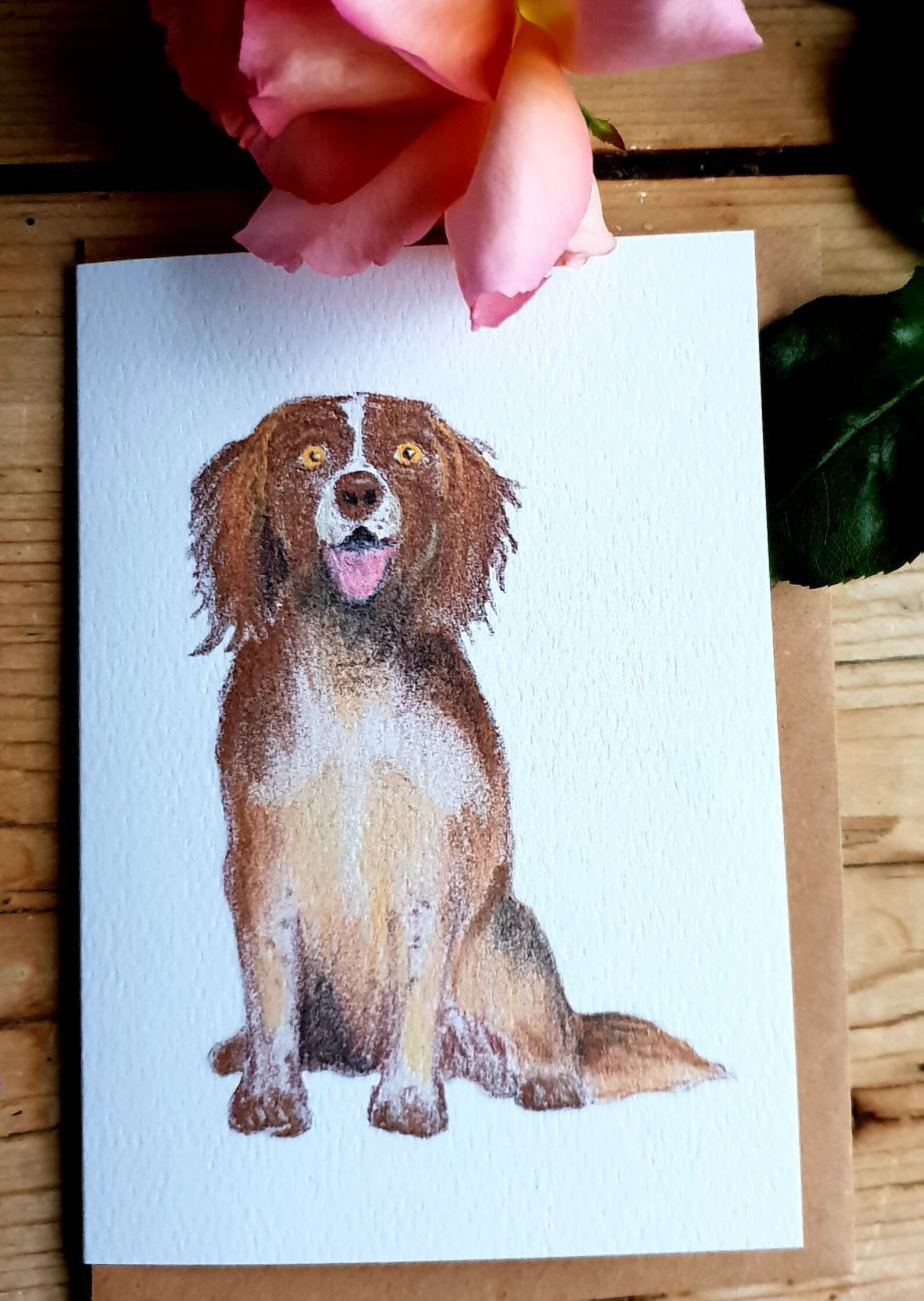 Spaniel Card. English Springer Spaniel. Card With a Spaniel. - Etsy