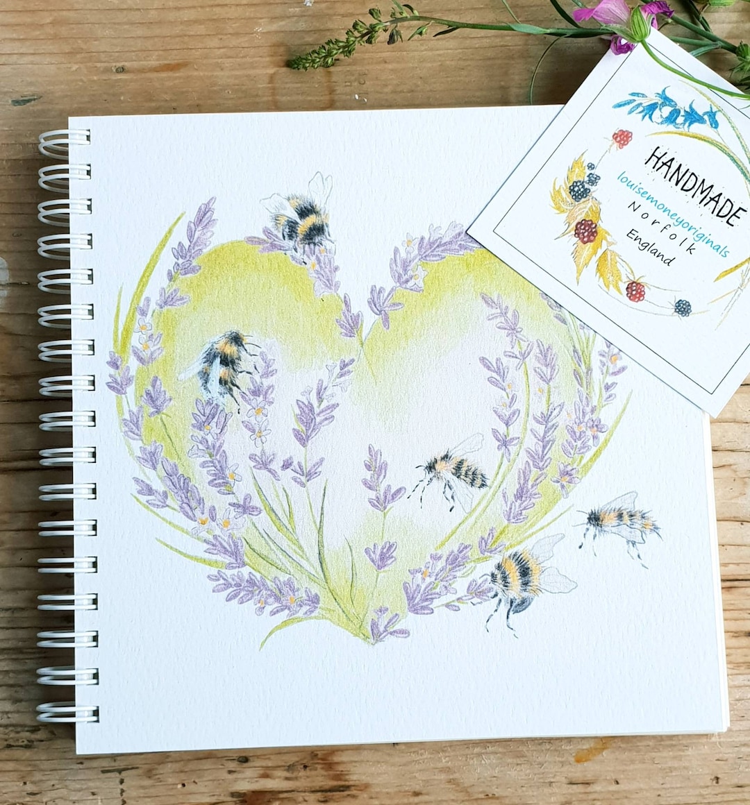 Honey Bee Notebook. British Bee Notebook. Hand Made. Originally Hand ...