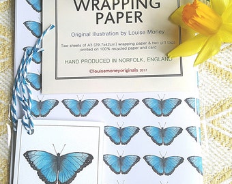 Butterfly Gift Wrap | Etsy