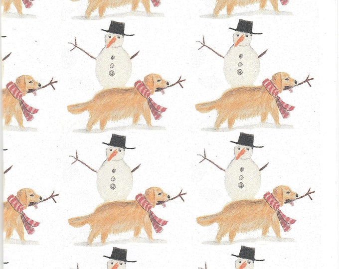 Golden Retriever Christmas Wrapping Paper. Retriever Gift - Etsy