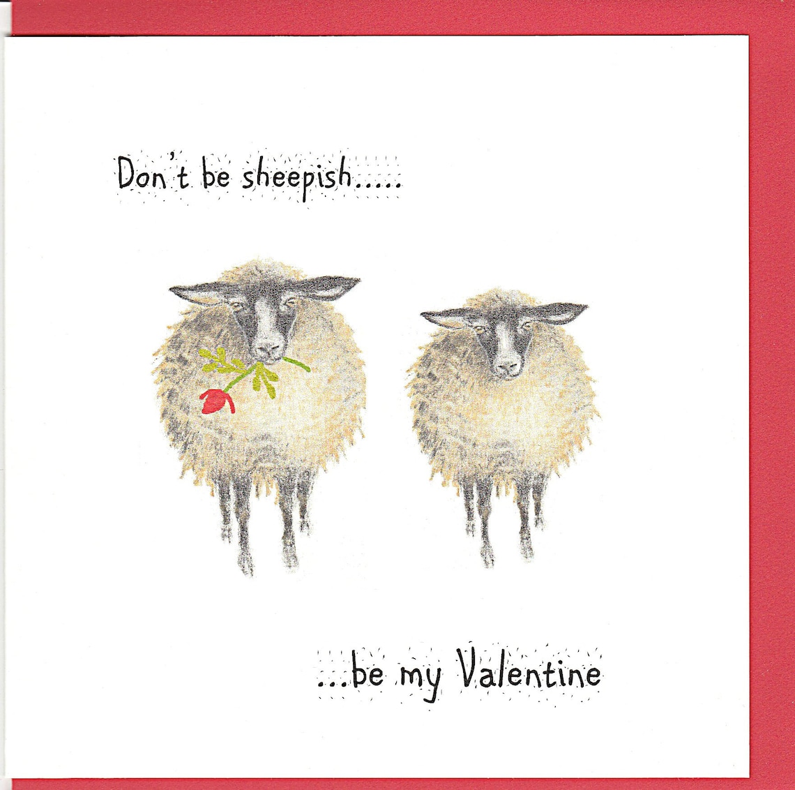 Sheep Valentine Card. Valentine Card With a Sheep. Funny Sheep | Etsy