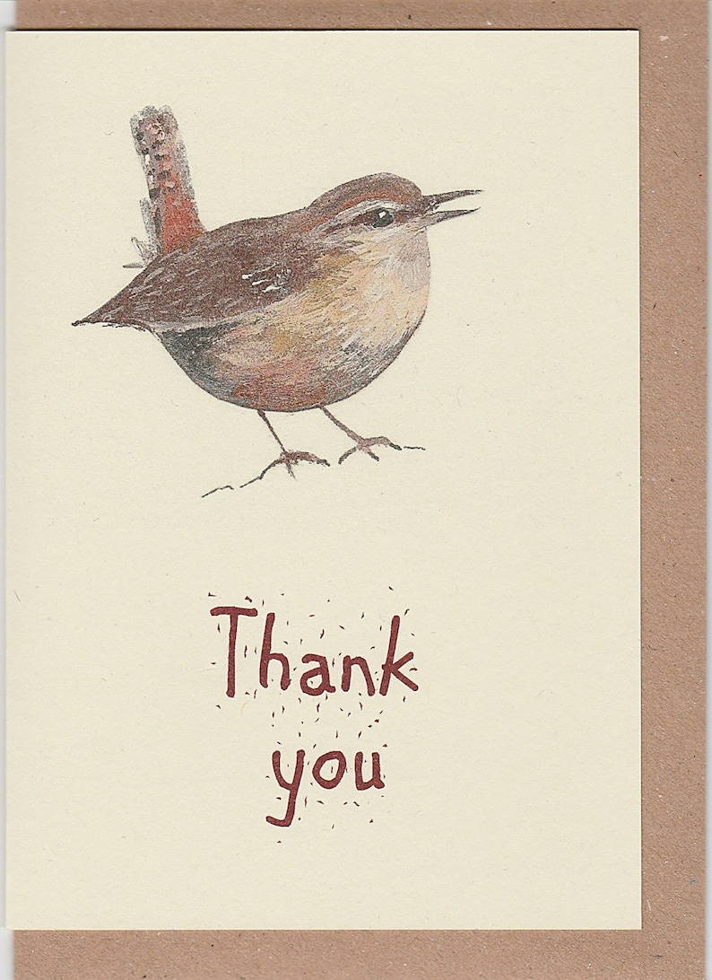Thank You Cards. Robin or Wren Cards. British Bird. Bird Card. - Etsy UK