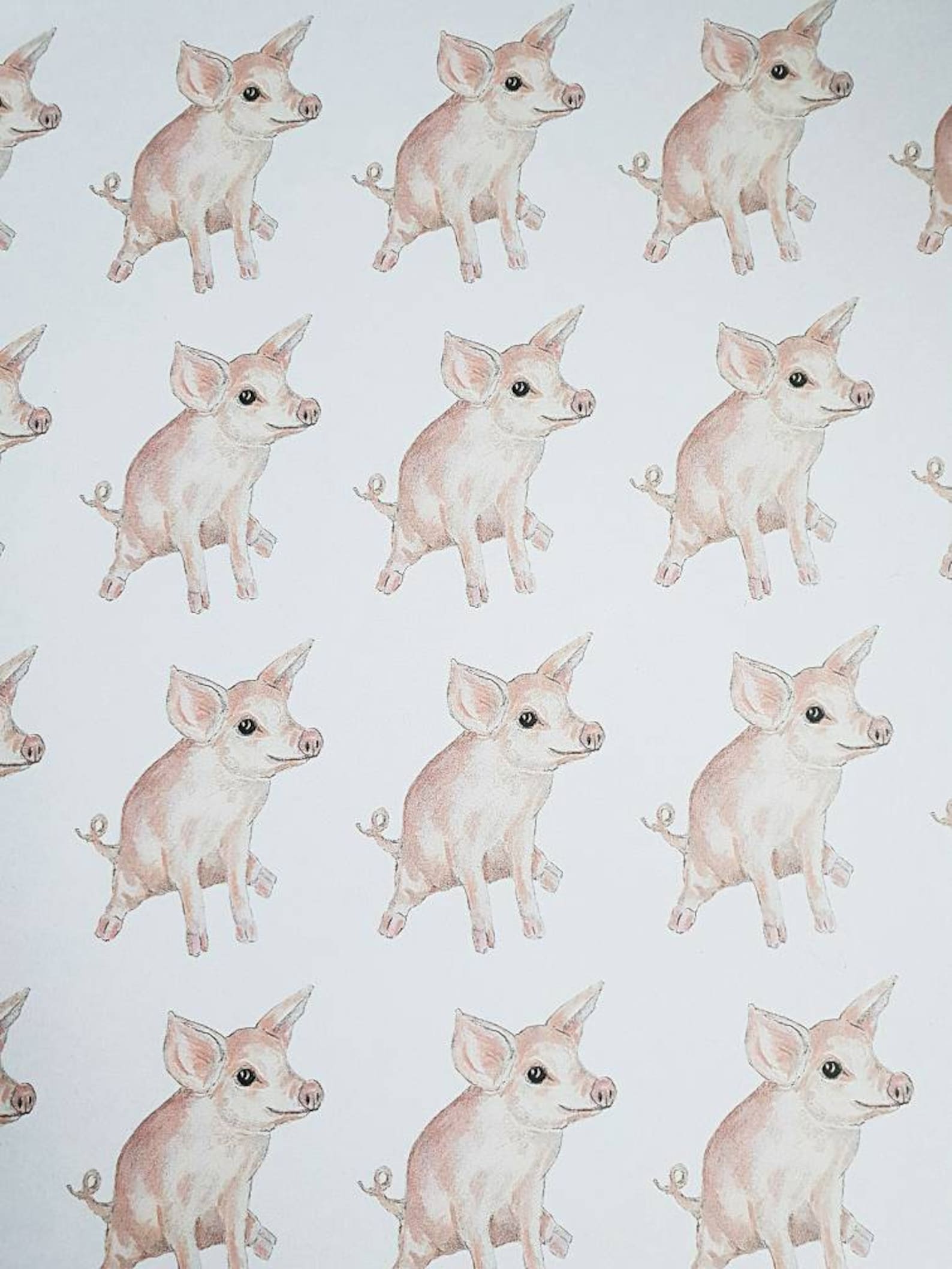 Pig Wrapping Paper. Pig Paper. Wrapping Paper With a Pig. Gift Wrap ...
