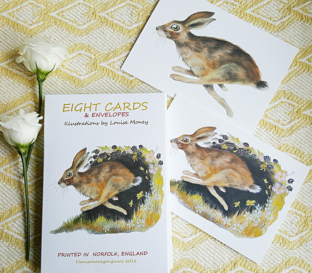 Hare Multi Pack. Pack of Eight Hare Cards Two Designs. - Etsy
