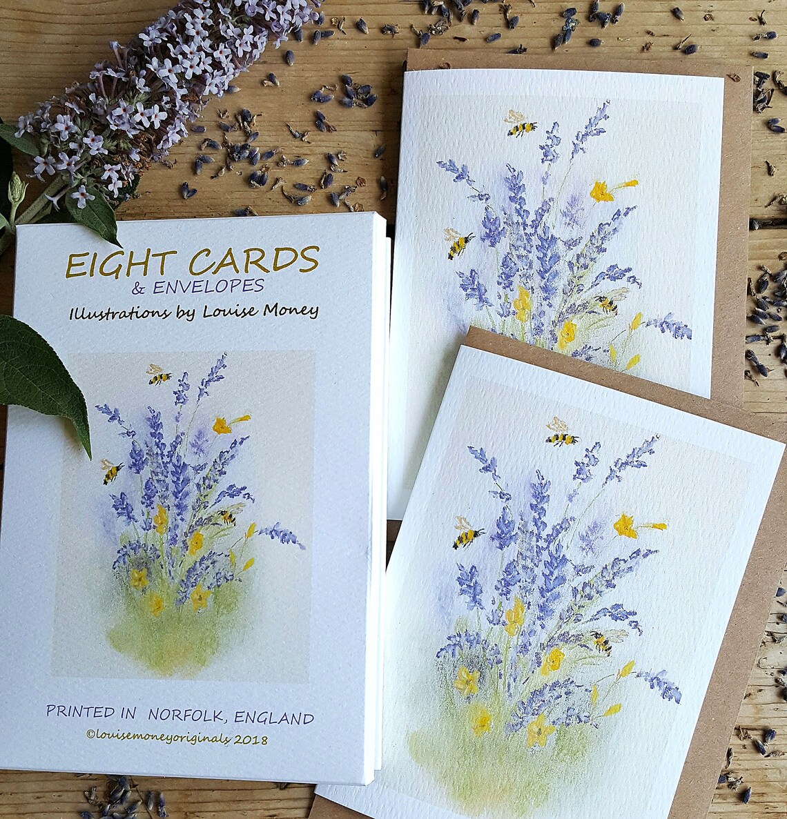 Lavender Notecards. Notelets With Flowers. Lavender | Etsy