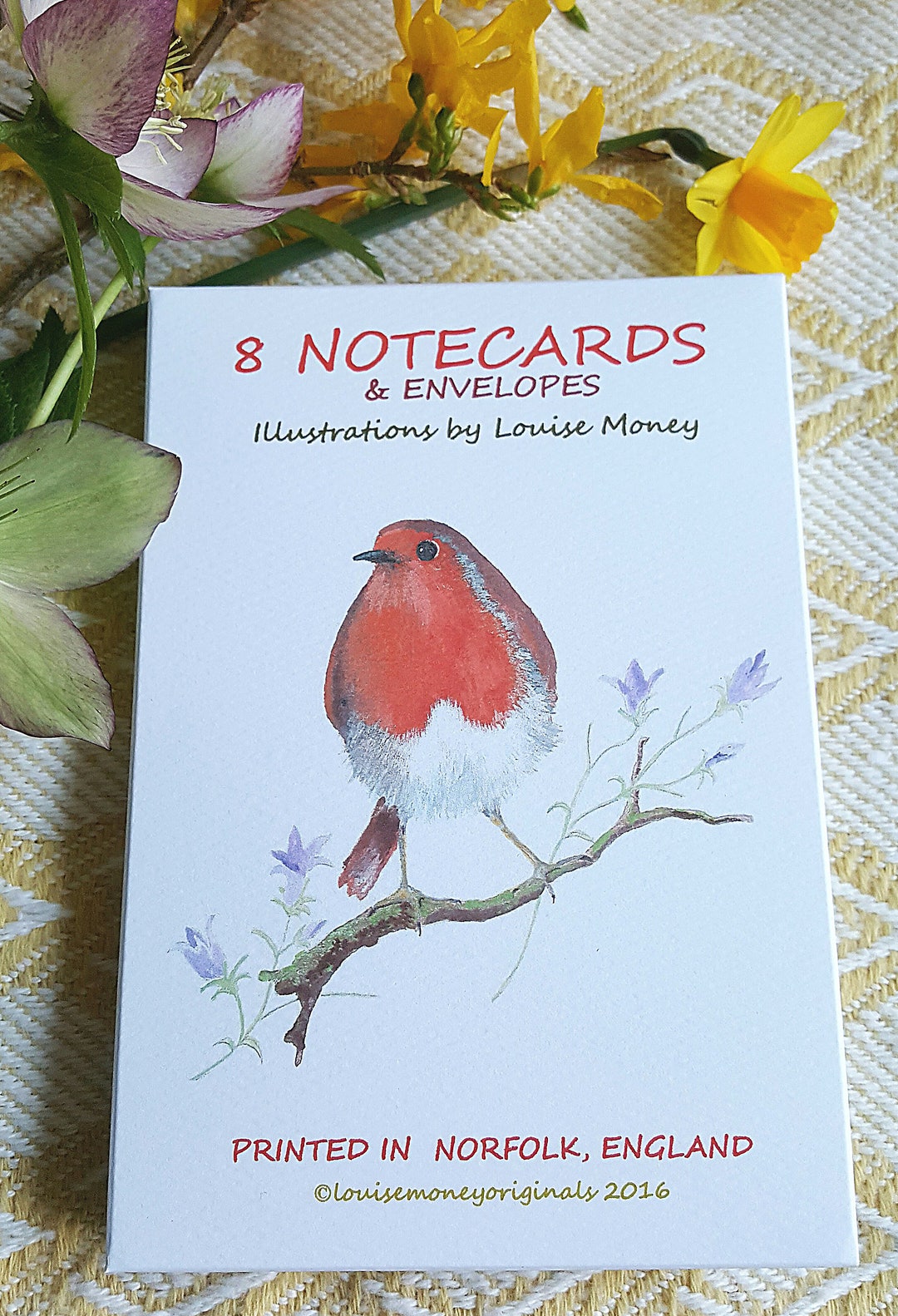 Robin Notecards. Two Robin Designs Featured in a Notecard Pack of Eight ...